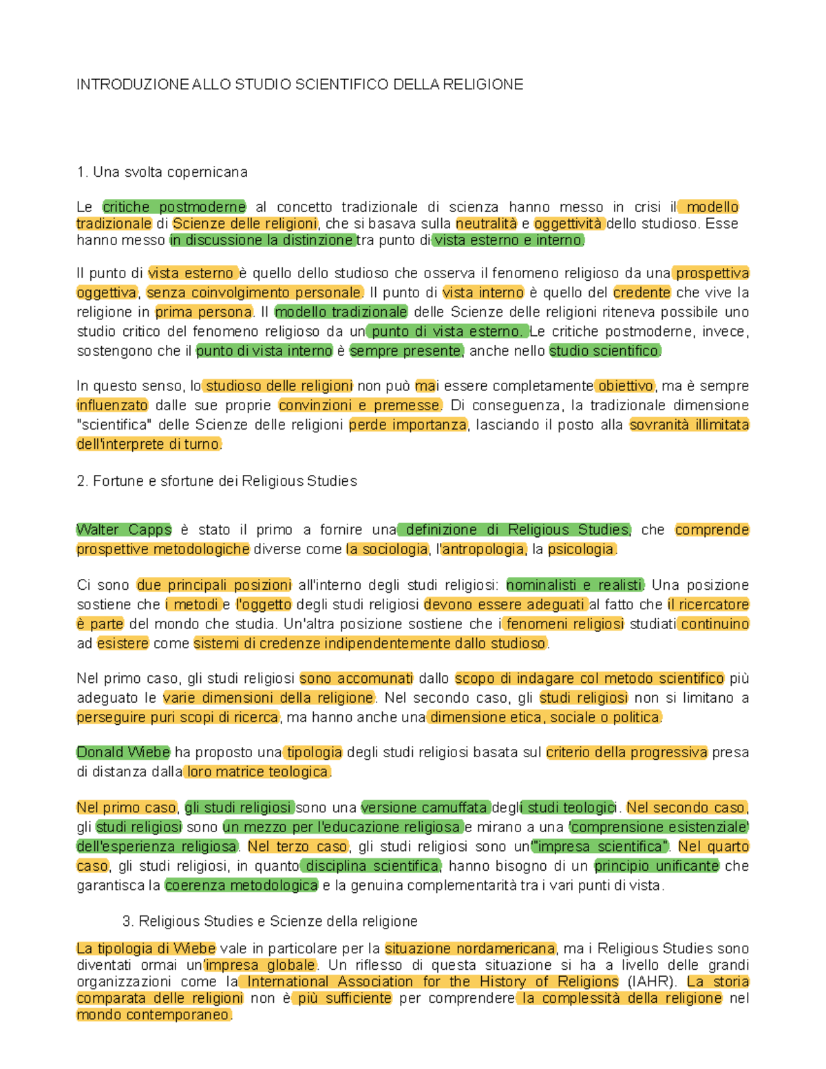 Copia di Sintesi Manuale di scienze della religione - Filoramo & Co ...