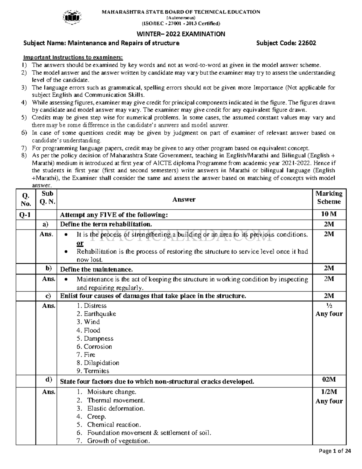 MRS Model Answer - (Autonomous) (ISO/IEC - 27001 - 2013 Certified ...
