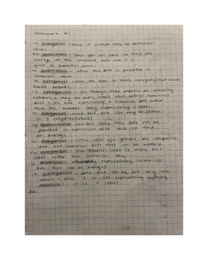 BUS240 Week 1 Homework - STA 144 Homework 1 Hope Radutiu Work on the ...