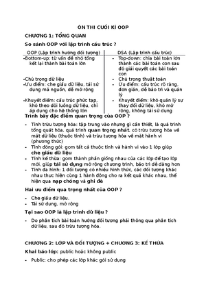 03 Lop va doi tuong - ghi chú bài giảng cho môn OOP - ThS. Dương Hữu ...