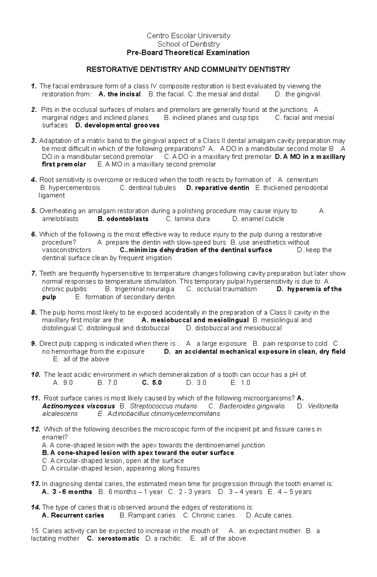 Facial embrasure form of a class IV composite - Centro Escolar ...