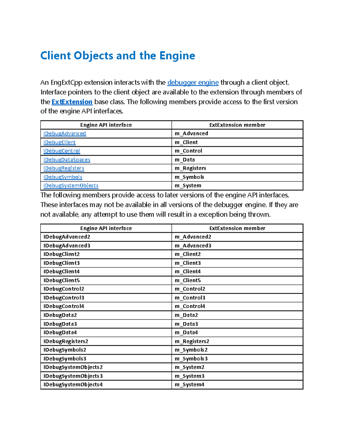 Document 34 (13) - Bob - Client Objects and the Engine An EngExtCpp extension interacts with the ...