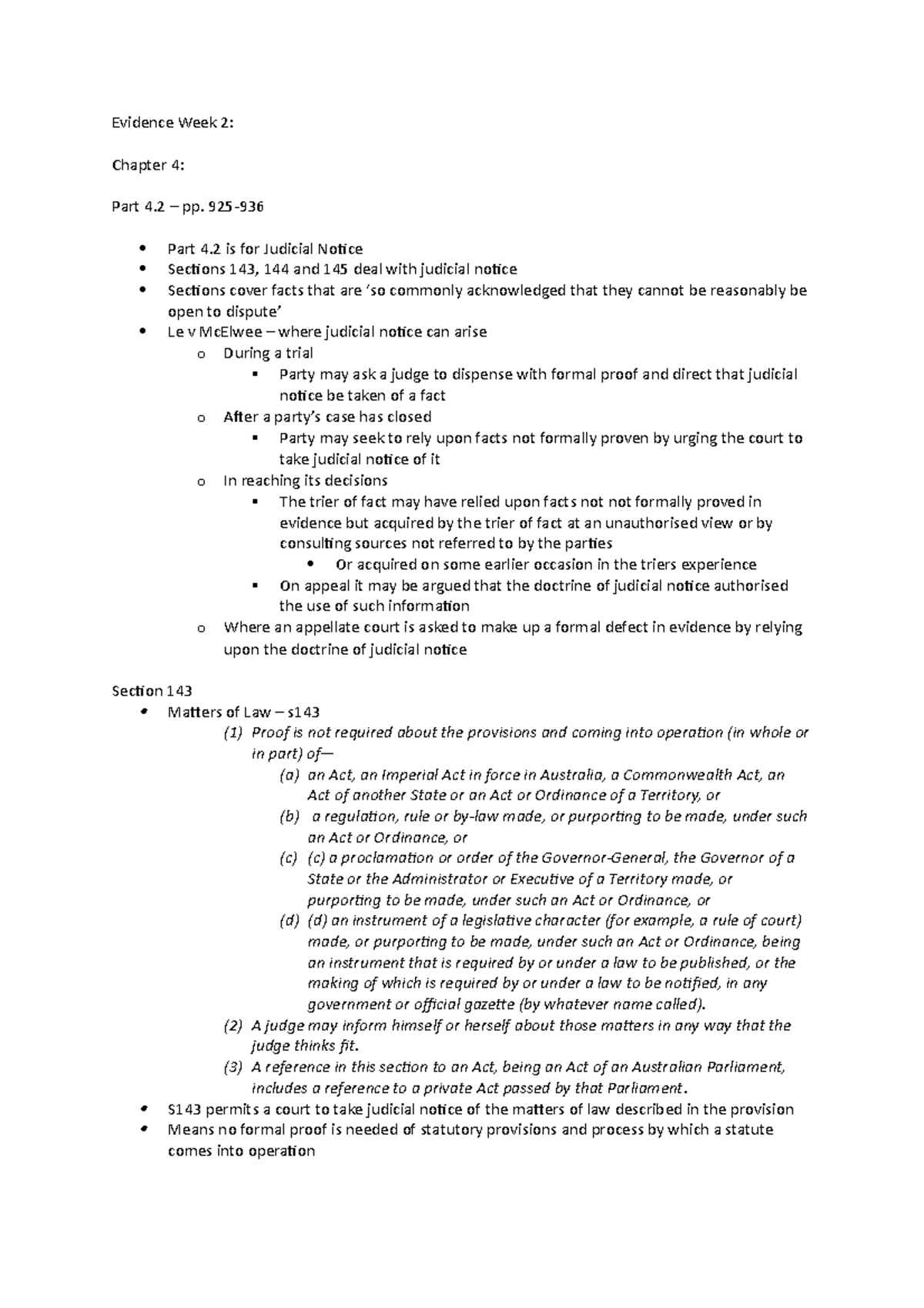 Week 2 - summary - Evidence Week 2: Chapter 4: Part 4 – pp. 925- Part 4 ...