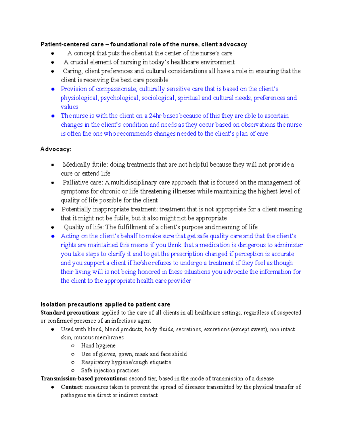 Intro exam 2 - N/A - Patient-centered care – foundational role of the ...