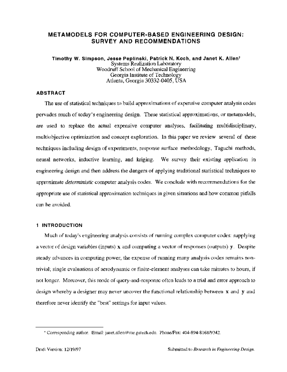 19990087092 - EJERCICIO PRACTICO DE DISENO - METAMODELS FOR COMPUTER ...
