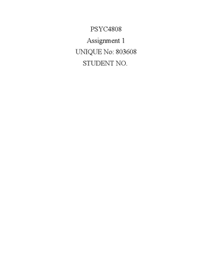 Student community report template - PYC4808 - Unisa - Studocu