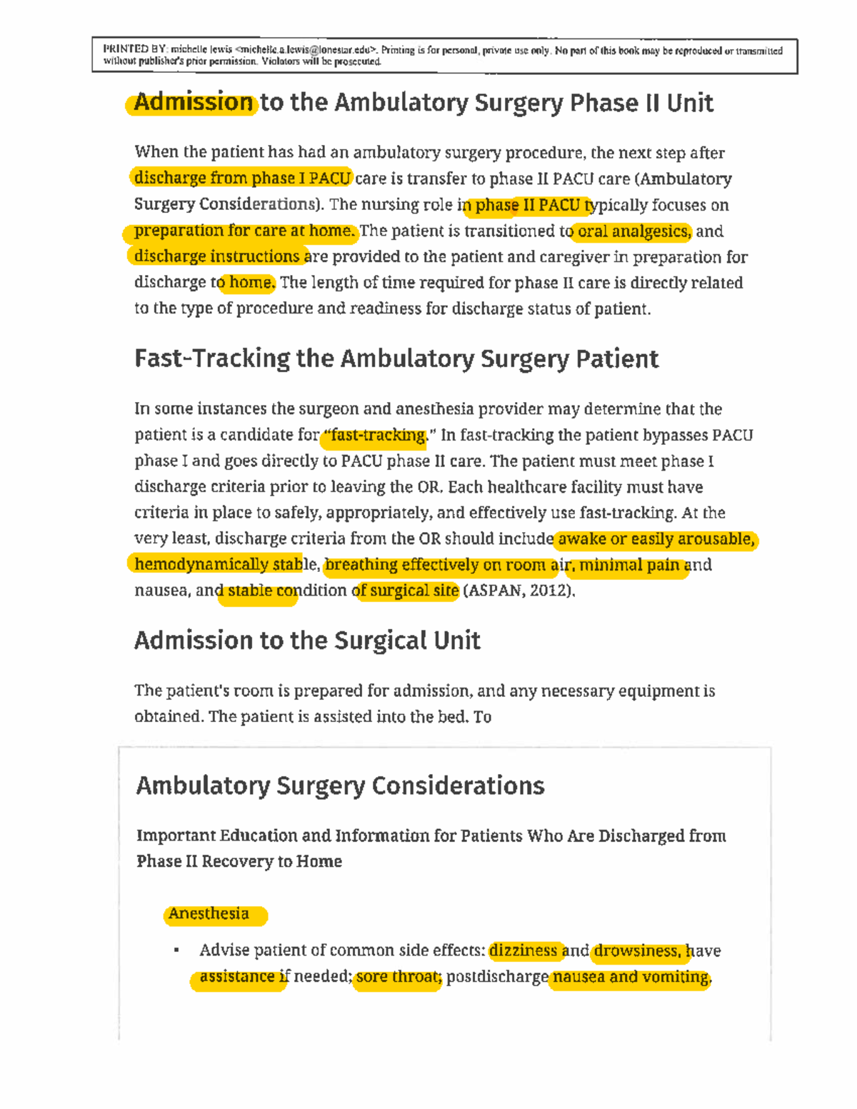 Peri-op prep-Post op care notes - VNSG 1260 - Studocu