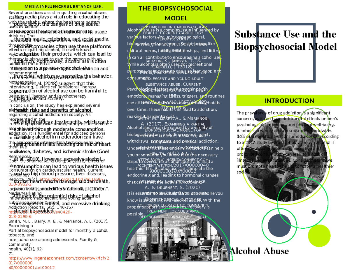 PSY 352 T-6 Substance Use and the Biopsychosocial Model AB - TREATMENT ...