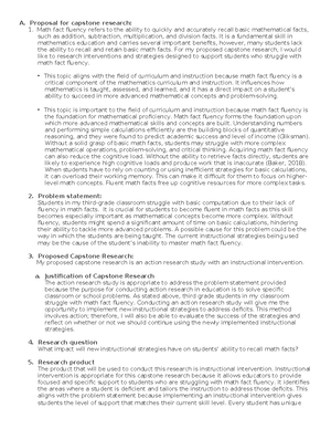 OPM3 TASK 3 - classwork for task 3 - A. • Topic from part A1 of Task 1 (Proposal for capstone ...