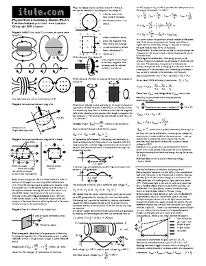 PAN Cheat Sheet - Mechanics: Speedavg¿distancetotal time Velocity ...