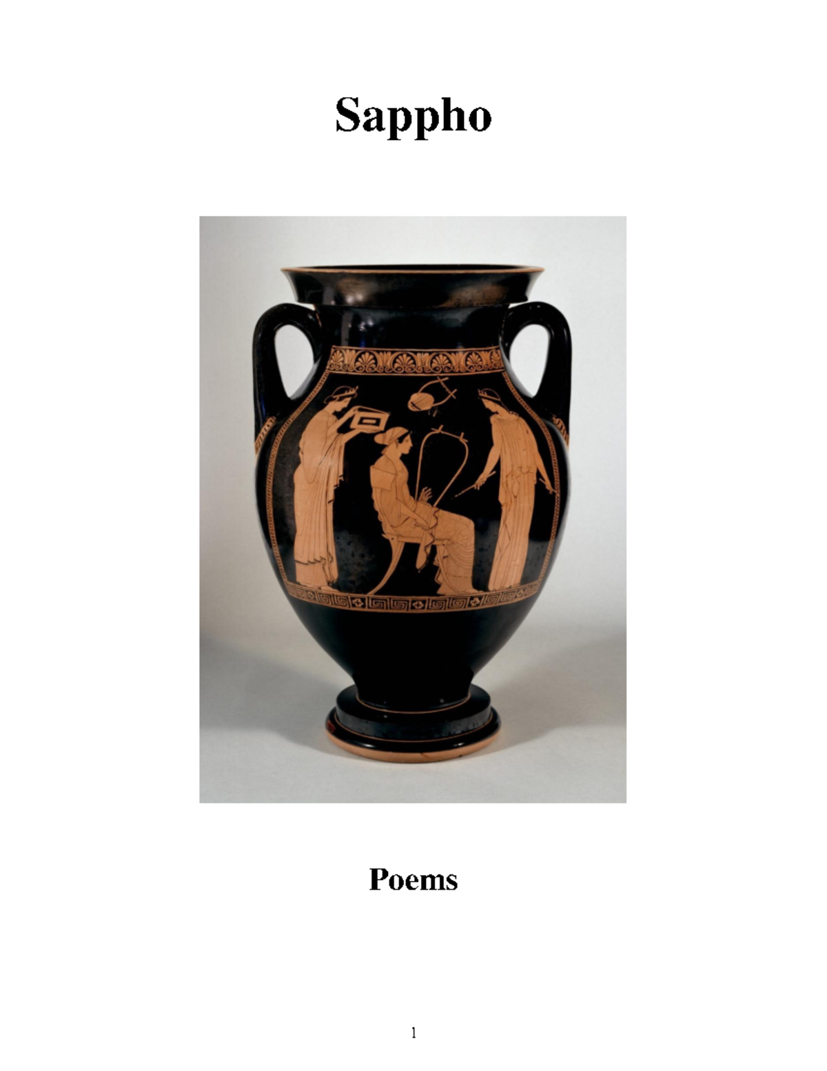 01. Sappho Poems - Student Reader - Sappho Poems Included here are ...