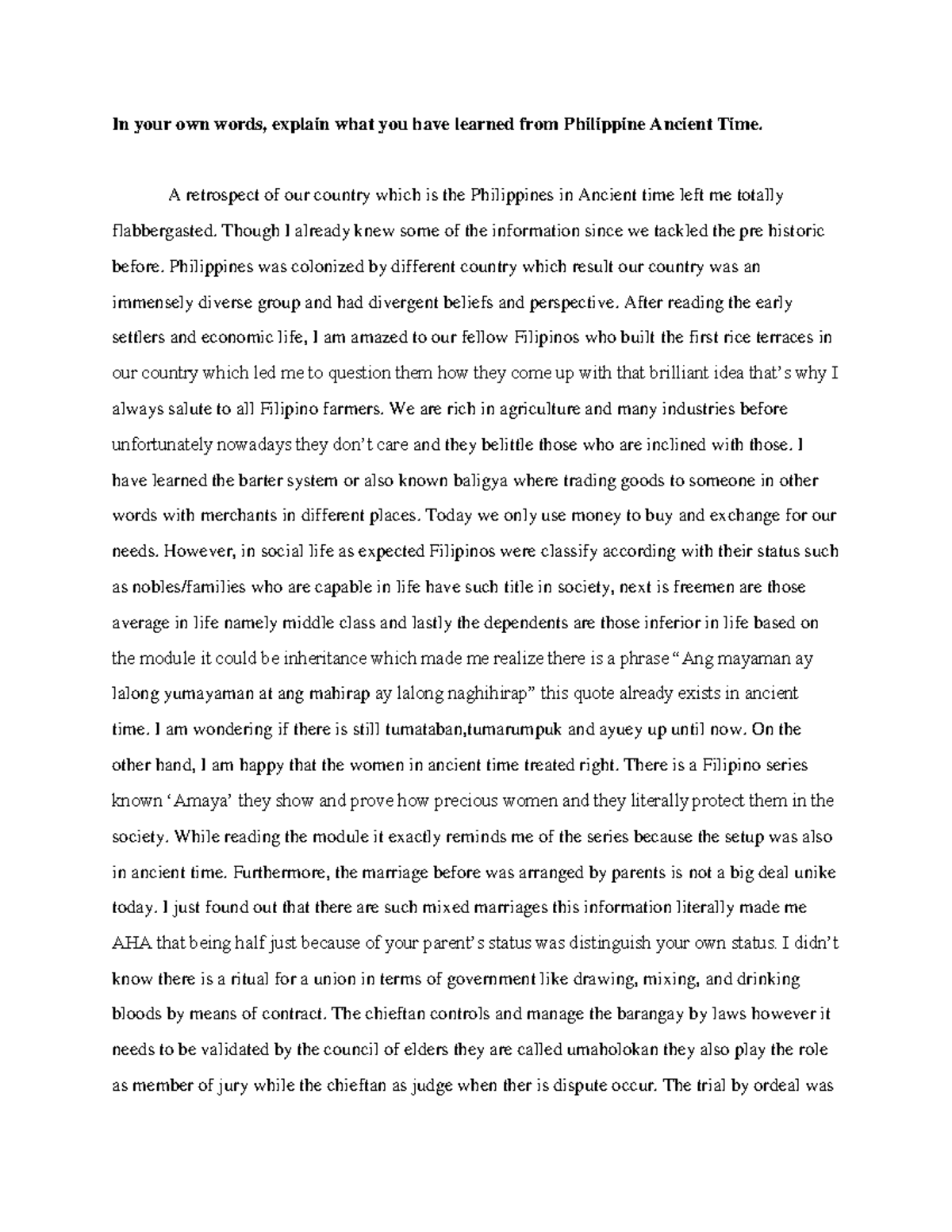 Philippine Ancient Time - A retrospect of our country which is the ...