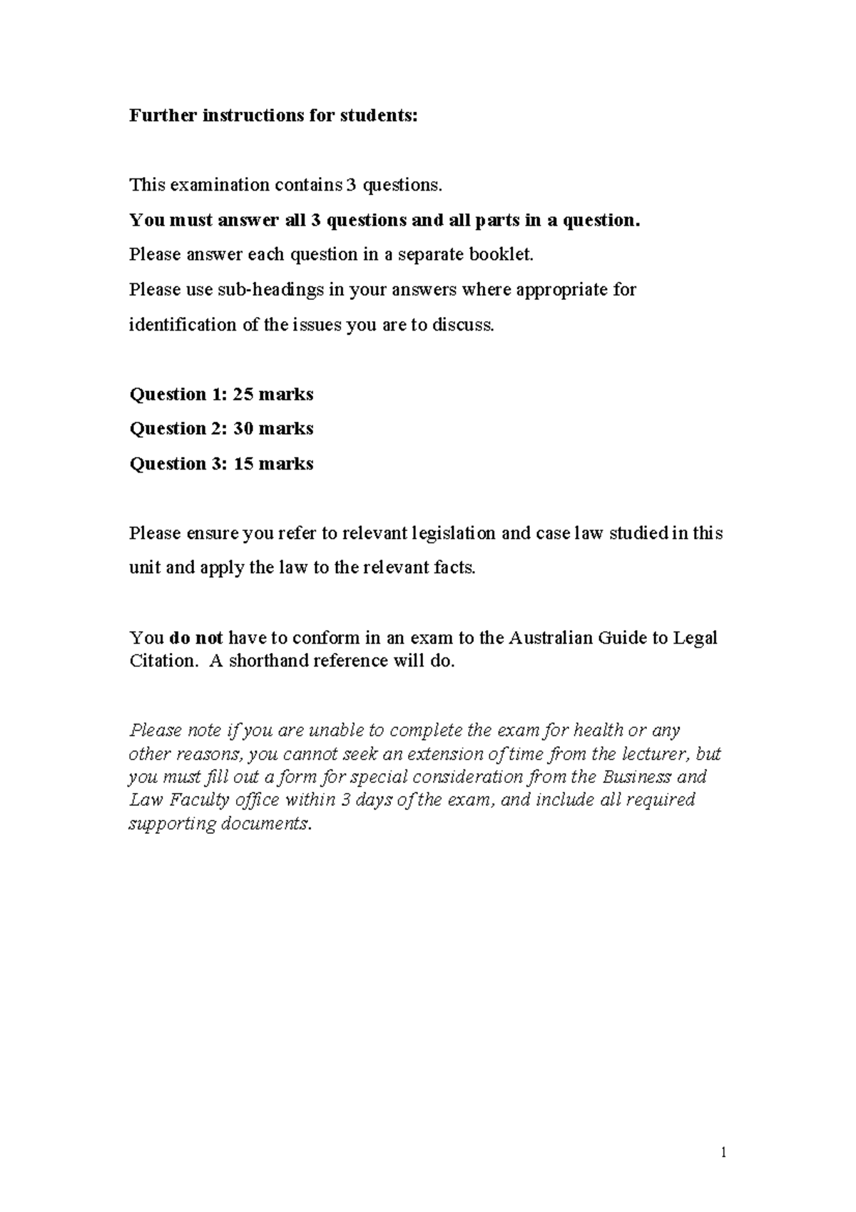 Exam 2007, questions and answers - Further instructions for students ...