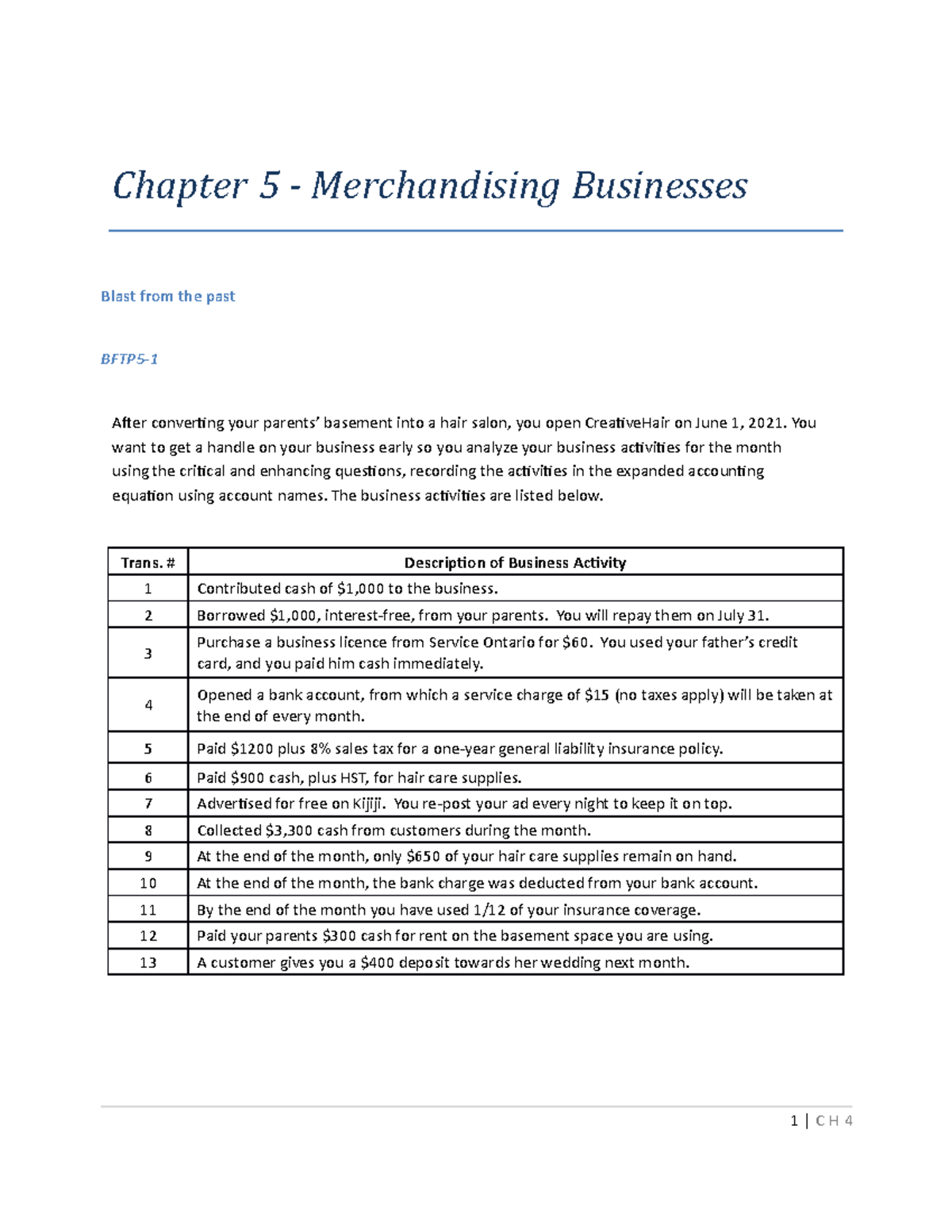 Chapter 5 - Merchandising Businesses - Chapter 5 - Merchandising ...