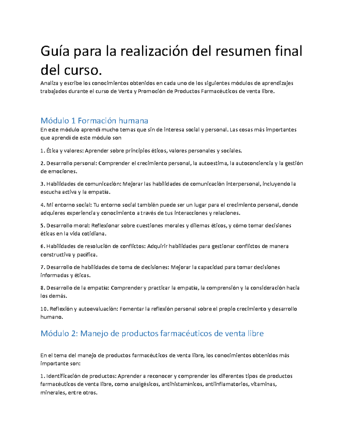 GUIA PARA LA Realización DEL Resumen Final - Guía para la realización ...