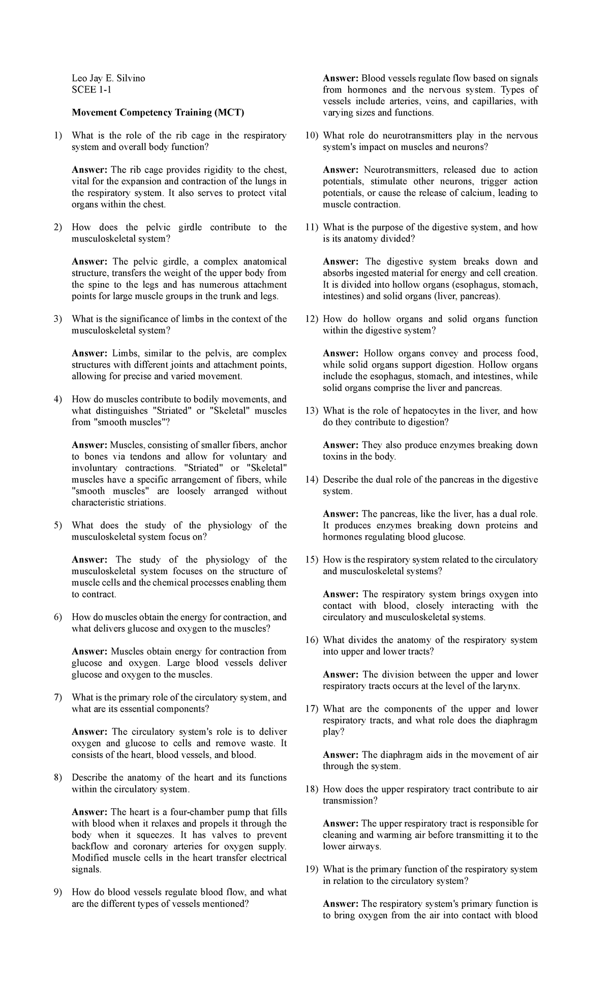 Movement Competency Training (MCT) - Leo Jay E. Silvino SCEE 1 ...