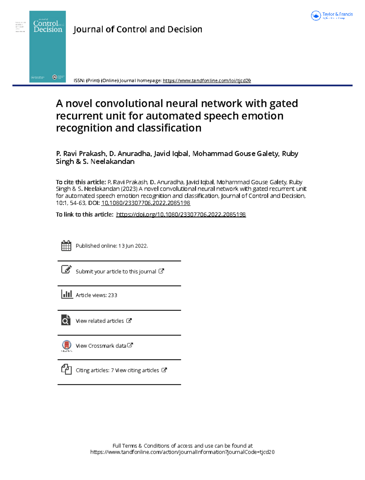 A Novel Convolutional Neural Network With Gated Recurrent Unit For