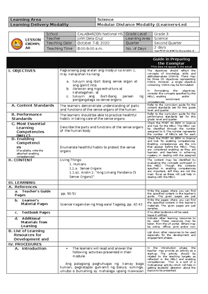 Lesson Exemplar English Grade 11 - SAMPLE PIVOT 4A LESSON EXEMPLARS ...