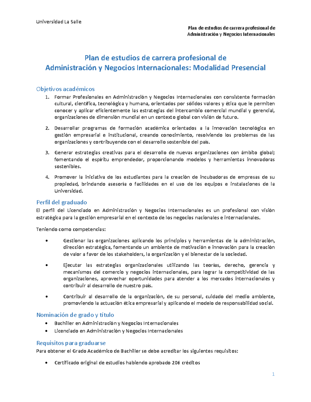Plan estudios administracion - Plan de estudios de carrera profesional ...