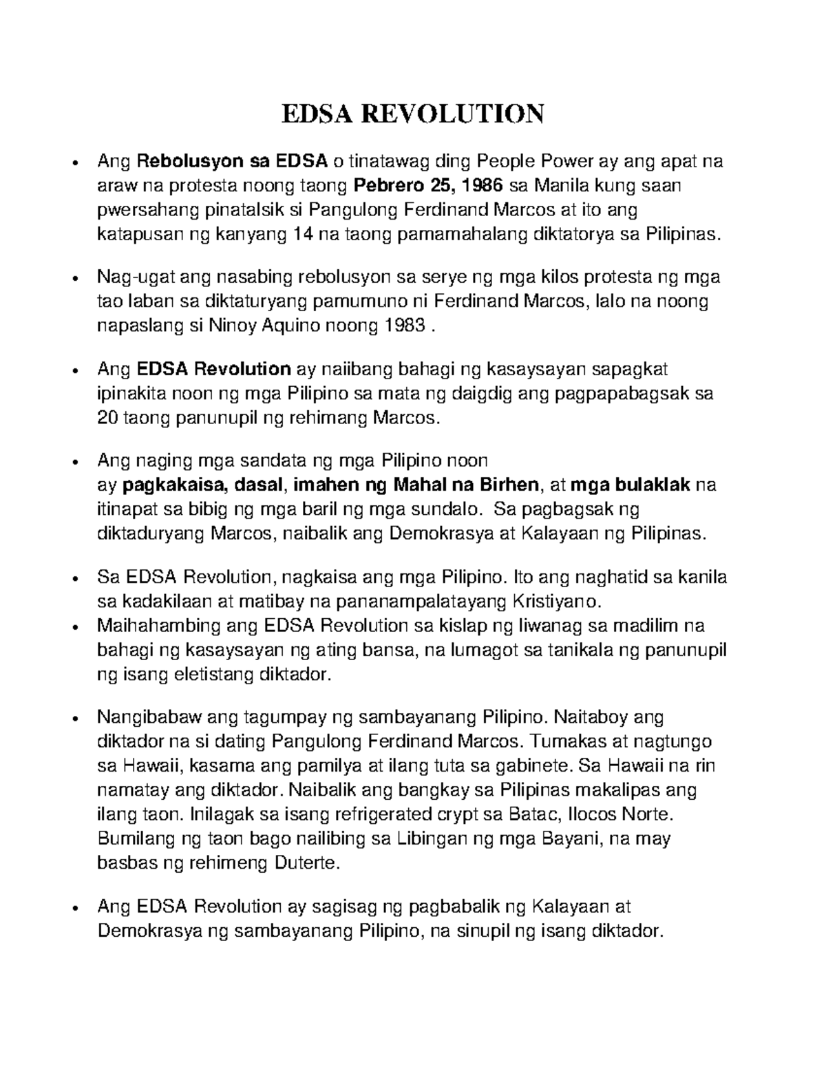 Araw Ng Rebolusyong Edsa