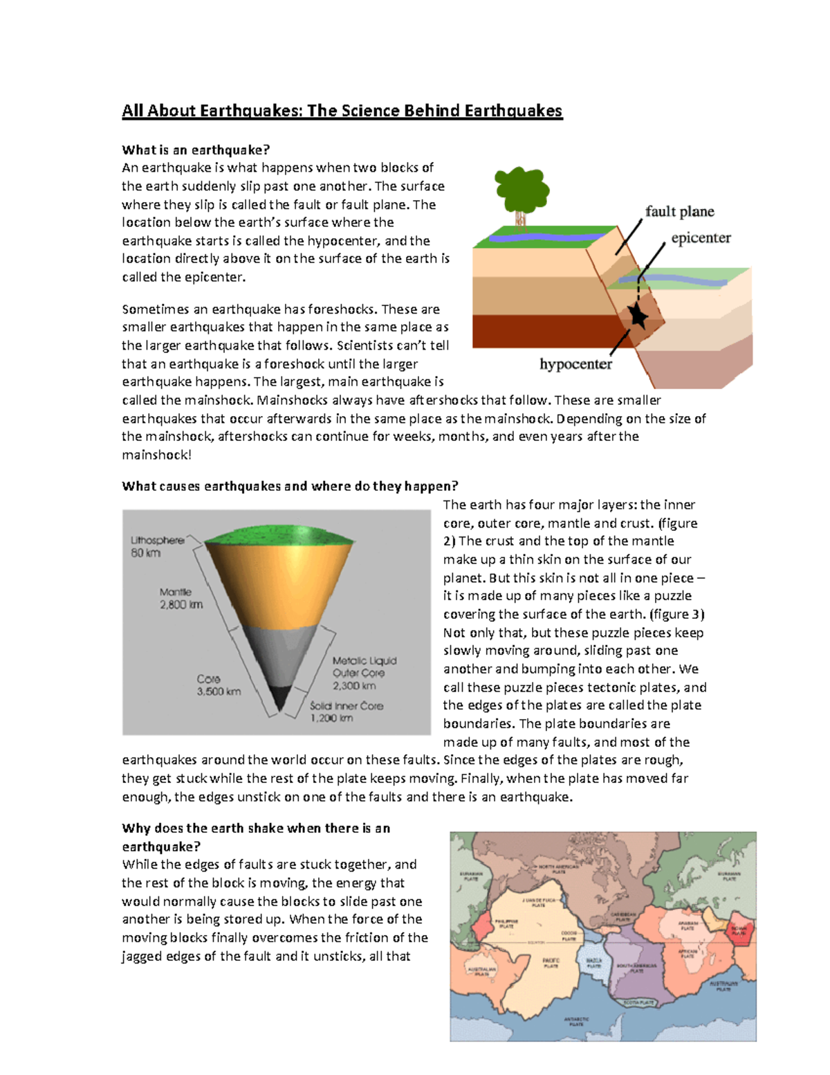All About Earthquakes - Earth science - study the earth's interior and ...