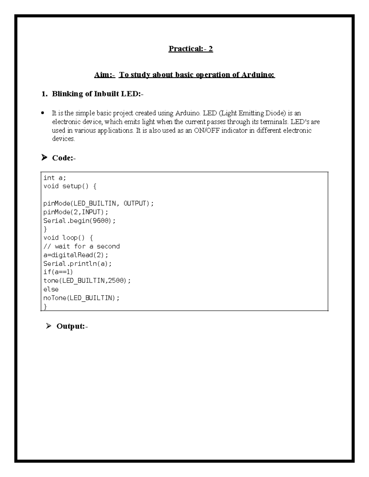 Practical-2 - vgh - Practical:- 2 Aim:- To study about basic operation ...