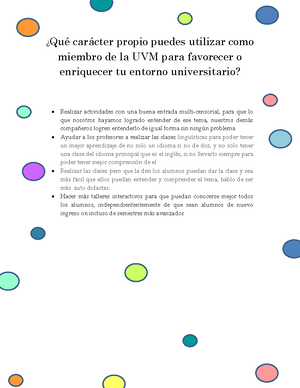 Qué carácter propio puedes utilizar como miembro de la UVM para ...