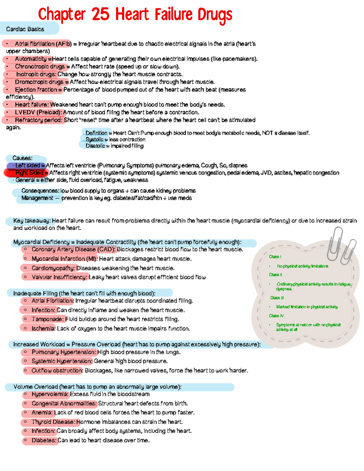 Weekly Notes 4 - Cardiac Basics • Atrial fibrillation (AFib ...