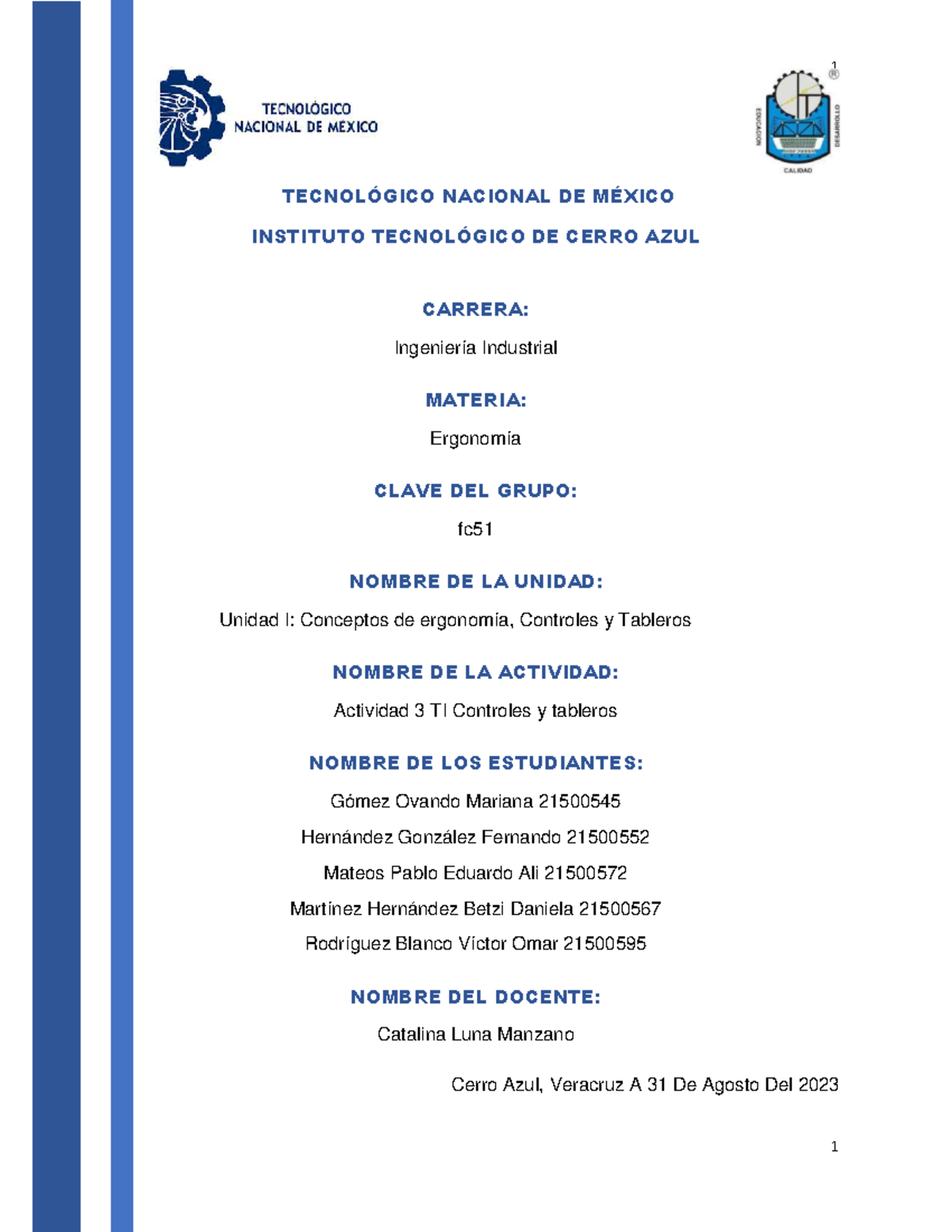 Actividad 3Tl Víctor Rodríguez - TECNOL”GICO NACIONAL DE M.. INSTITUTO ...