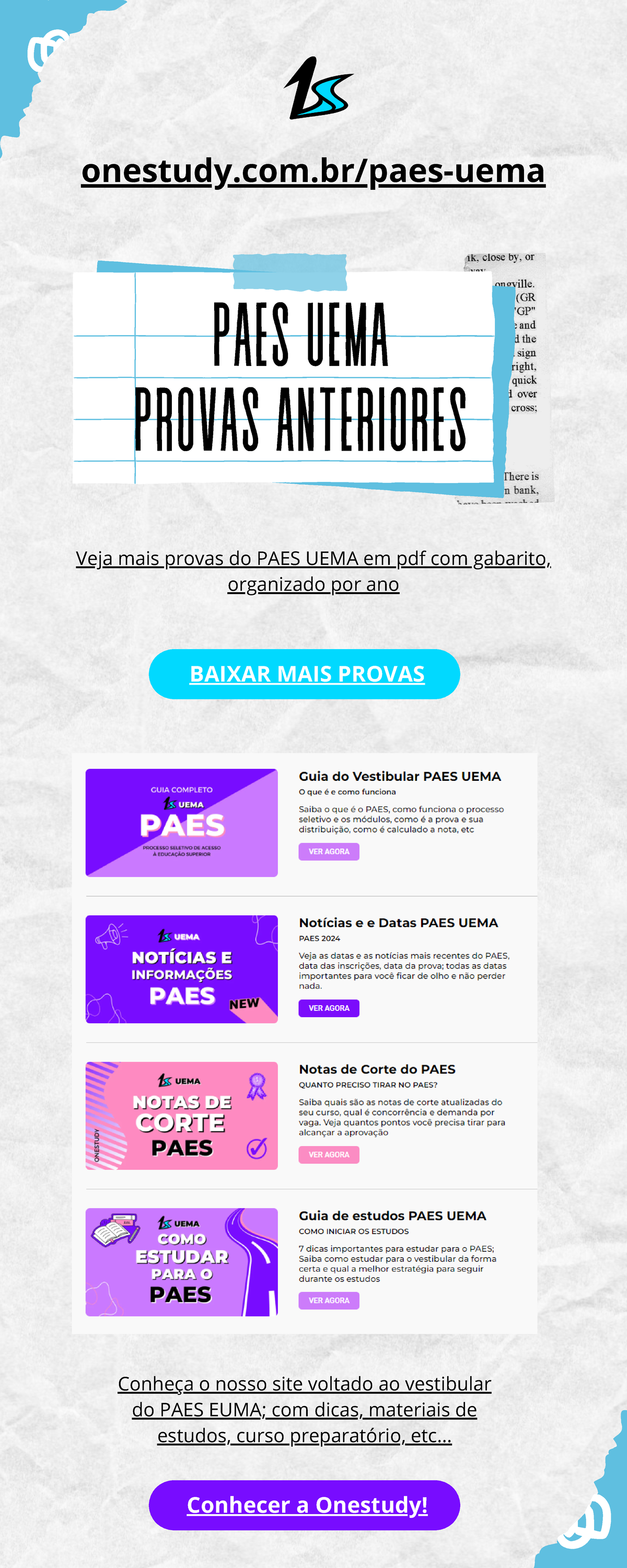 PAES UEMA 2010 - onestudy - PAES UEMA PROVAS ANTERIORES onestudy.com/paes-uema Veja mais provas ...