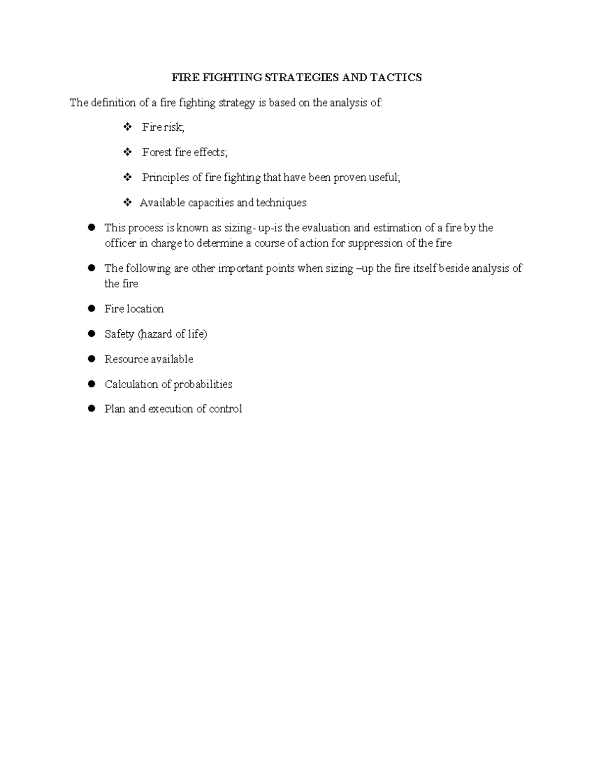 Forest FIRE Diploma PART2 - FIRE FIGHTING STRATEGIES AND TACTICS The ...