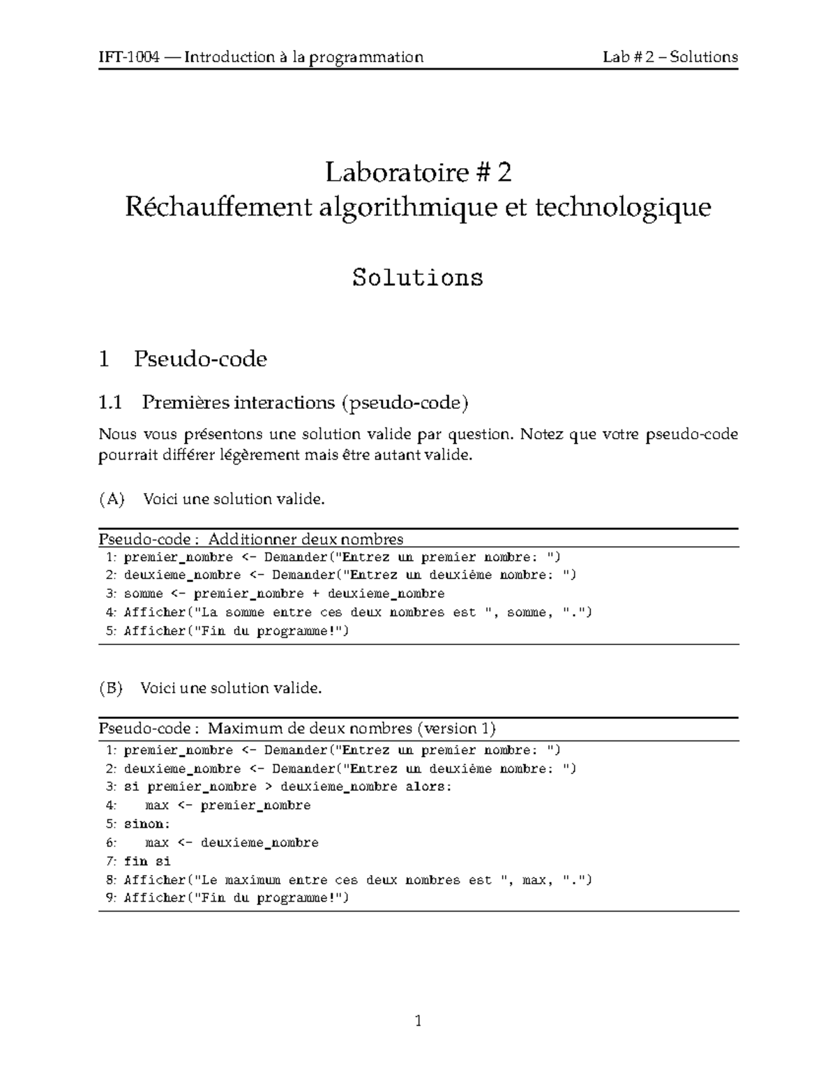 IFT-1004 A2021 TD02 solutions 1 - IFT-1004 — Introduction à la ...
