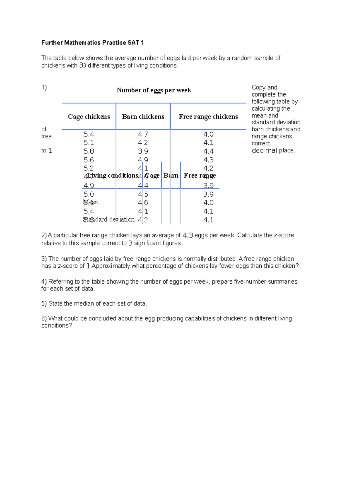 Further Mathematics Practice Sat 1 Further Mathematics Practice SAT 1 The Table Below Shows further-mathematics-practice-sat-1-further-mathematics-practice-sat-1-the-table-below-shows
