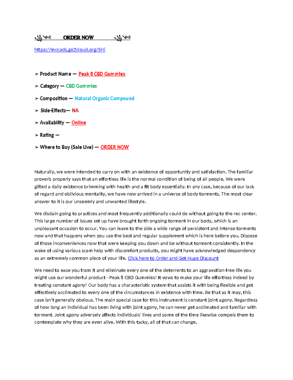 Peak 8 CBD Gummies - Summary Medical Genetics - ꧁༺👇🛒ORDER NOW 🥳🥳👇꧁༺ mccads.go2cloud/SHi Product ...