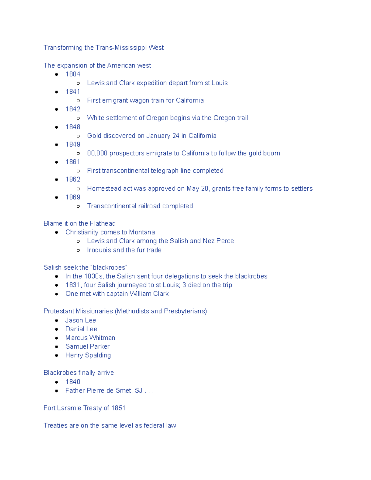 October 17 - Walter Fleming - Transforming the Trans-Mississippi West ...