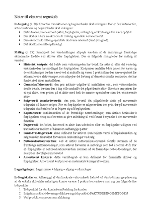 Ektersn regnskab - noter - Balancen - Balancens indhold og struktur; o ...