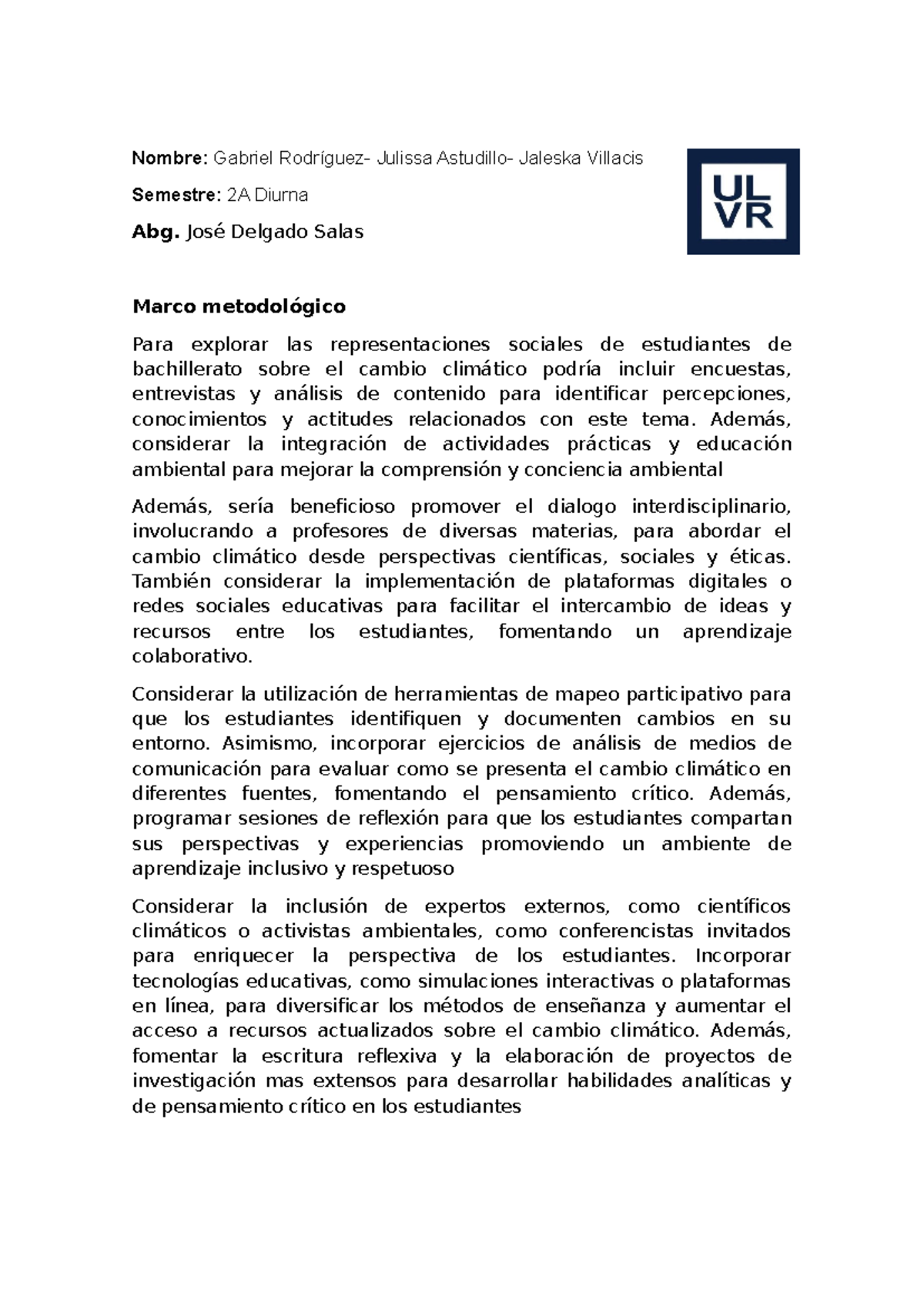 Marco metodologico Rodriguez Argoti Gabriel - Nombre: Gabriel Rodríguez ...