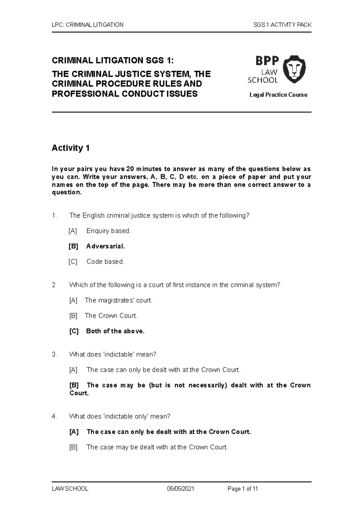 Criminal Litigation SGS 1 Activity Pack 21 22 LPC CRIMINAL criminal-litigation-sgs-1-activity-pack-21-22-lpc-criminal