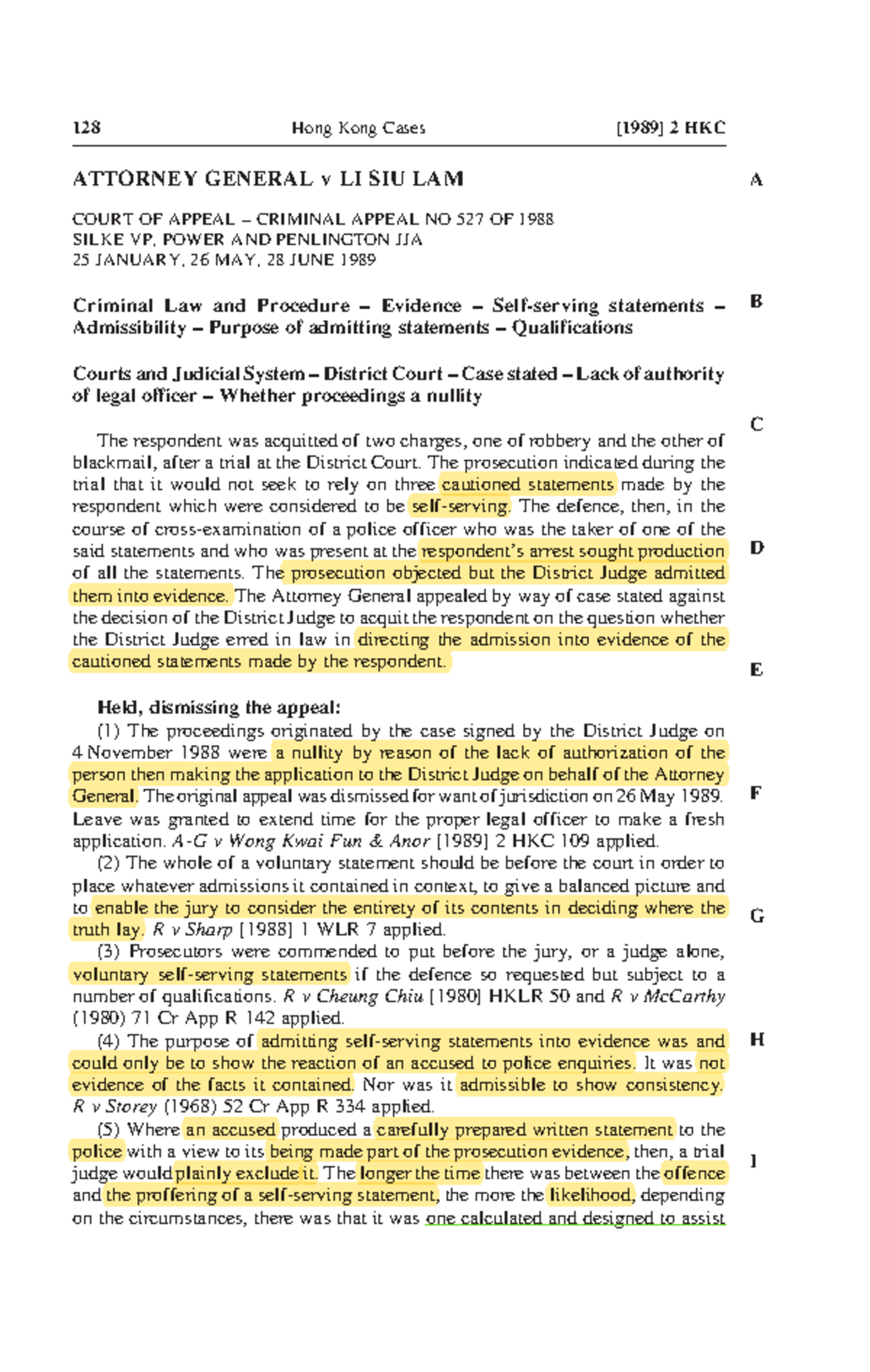 Li Siu Lam [1989] 2 HKC 128 - A B C D E F G H I 128 Hong Kong Cases ...