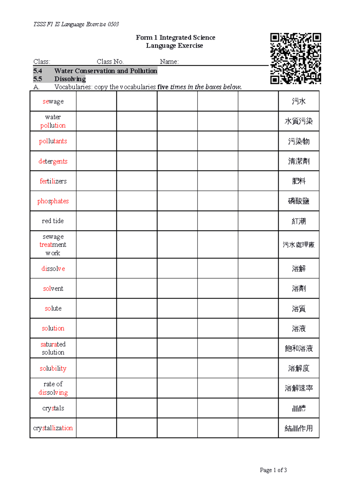 F1 IS Language EX 0503 - S1 Integrated Science - TSSS F1 IS Language ...