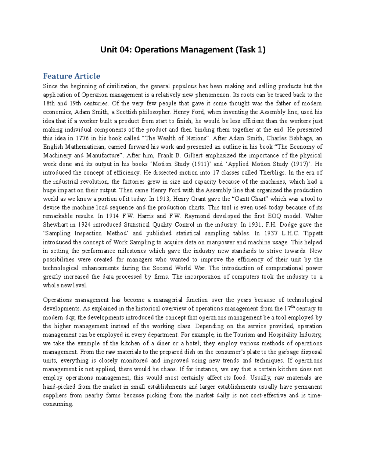 Unit 4 Task 1 - It is an assignment for certification - Unit 04 ...