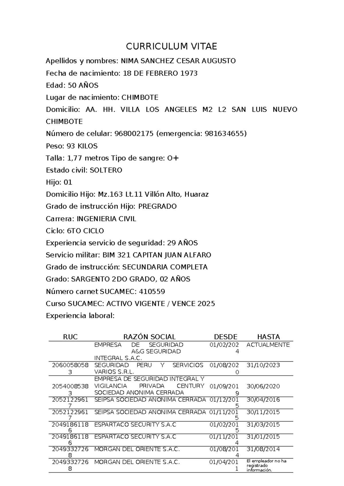 CV NIMA Sanchez - shdtfjyghl,fgfdfdfhdnfdfhhdhddfffhddfdfhfhfhd - CURRICULUM VITAE Apellidos y ...