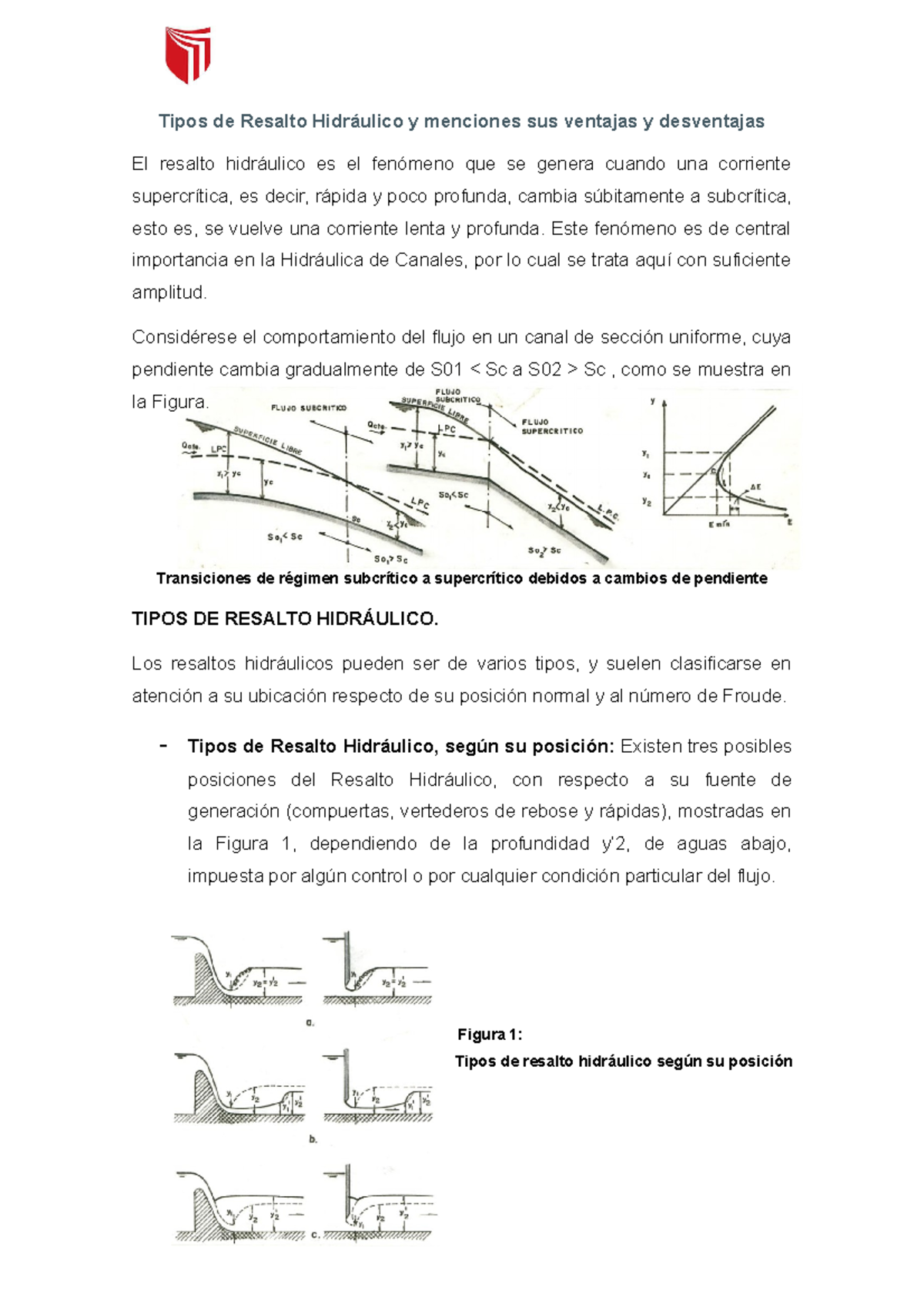 FORO 03 - Resalto Hidraulico - Tipos de Resalto Hidráulico y menciones ...