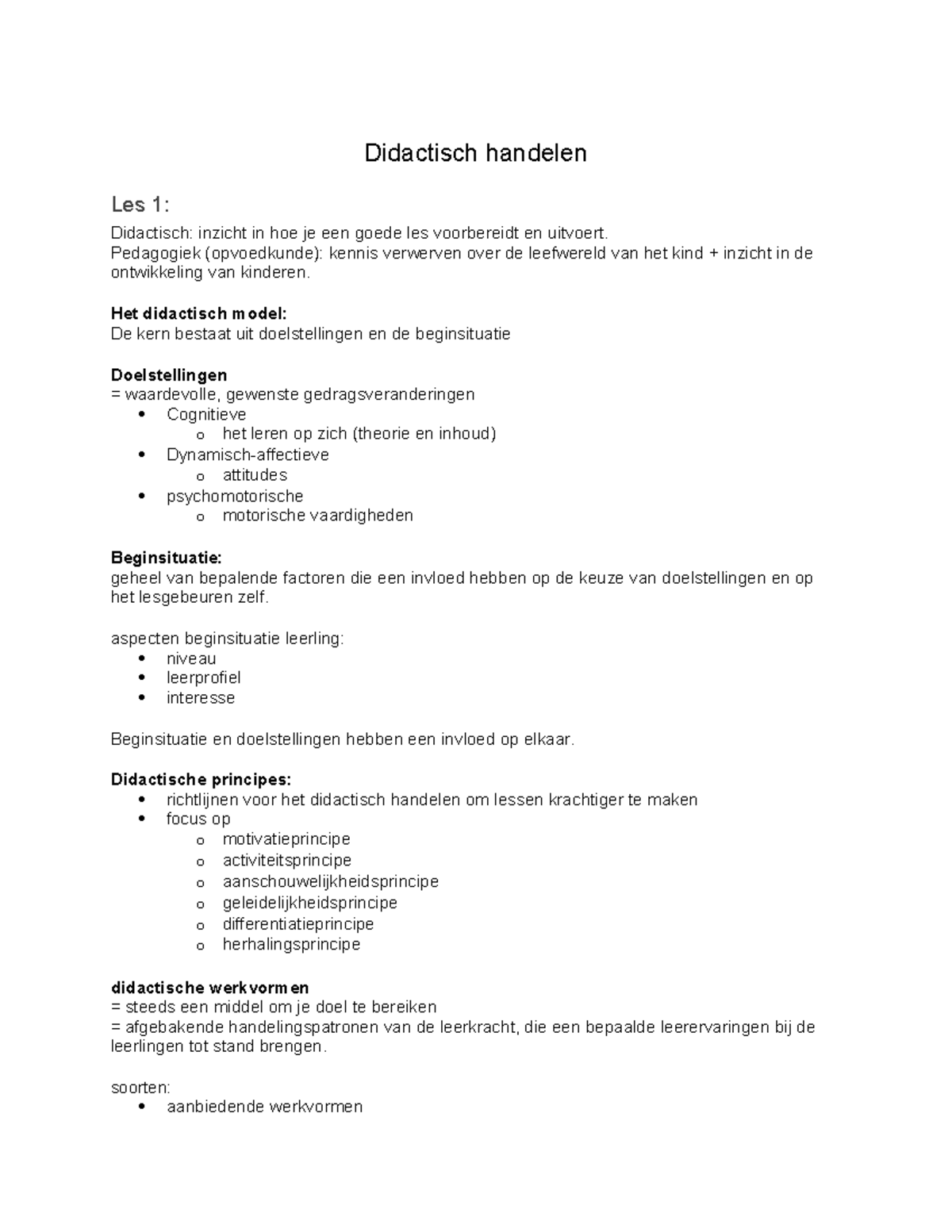 Didactisch handelen - Pedagogiek (opvoedkunde): kennis verwerven over ...