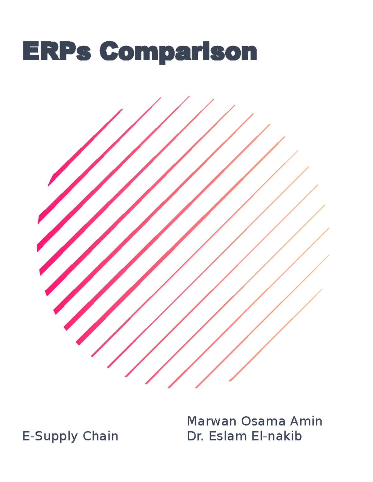 E-Supply Chain-Final - E-Supply Chain Marwan Osama Amin Dr. Eslam El ...