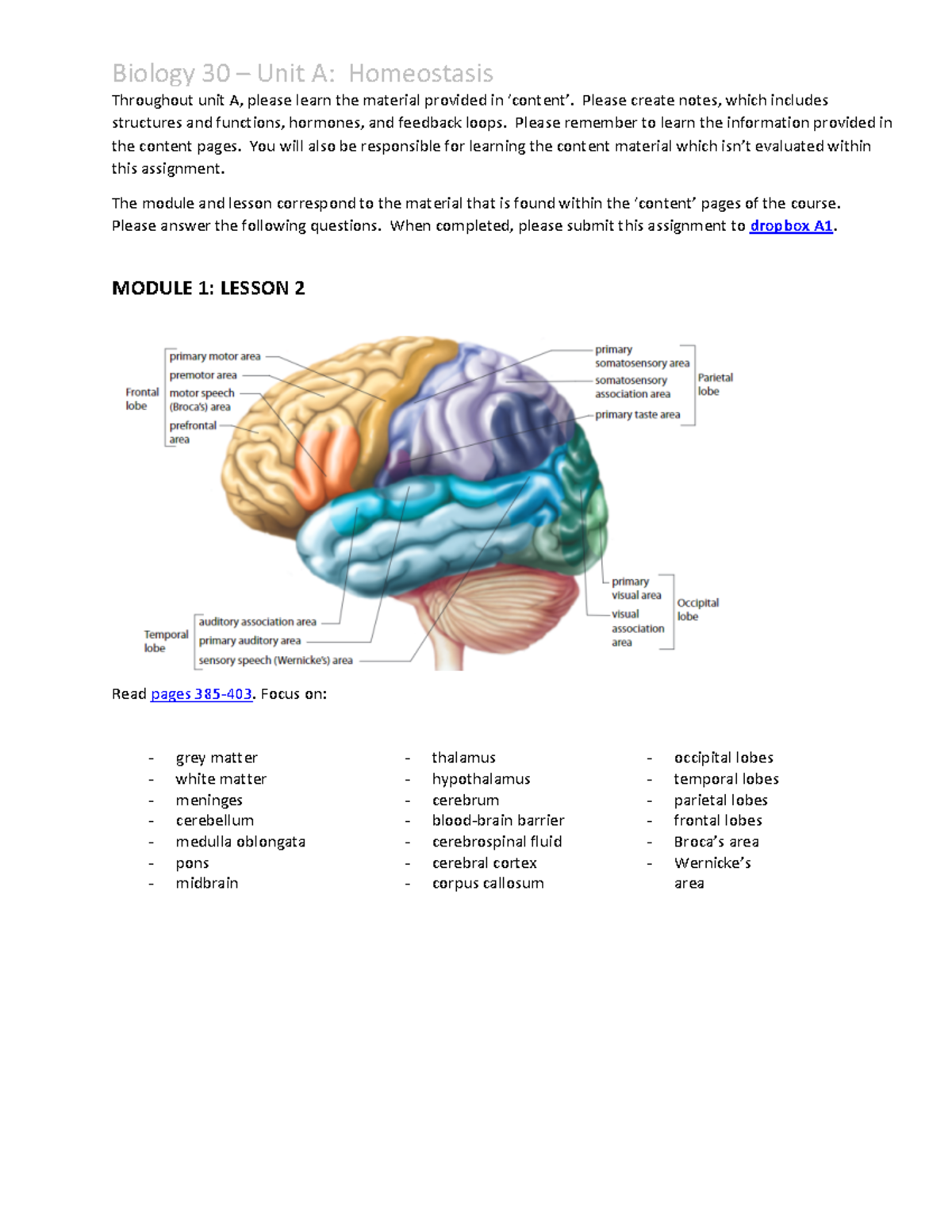 B30 unit A assignment - Notes from university - Throughout unit A ...