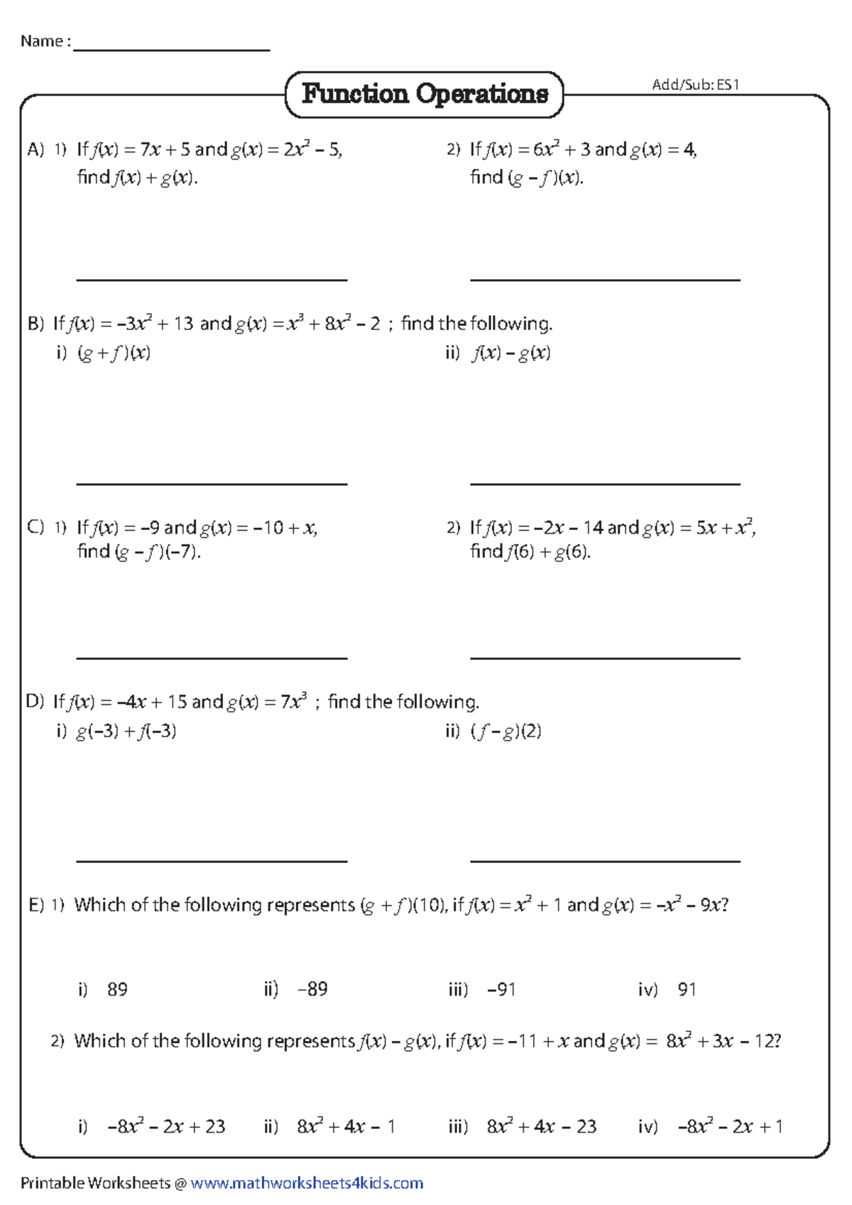 Add sub easy 1 - CCCCCCCCCC - Printable Worksheets ...