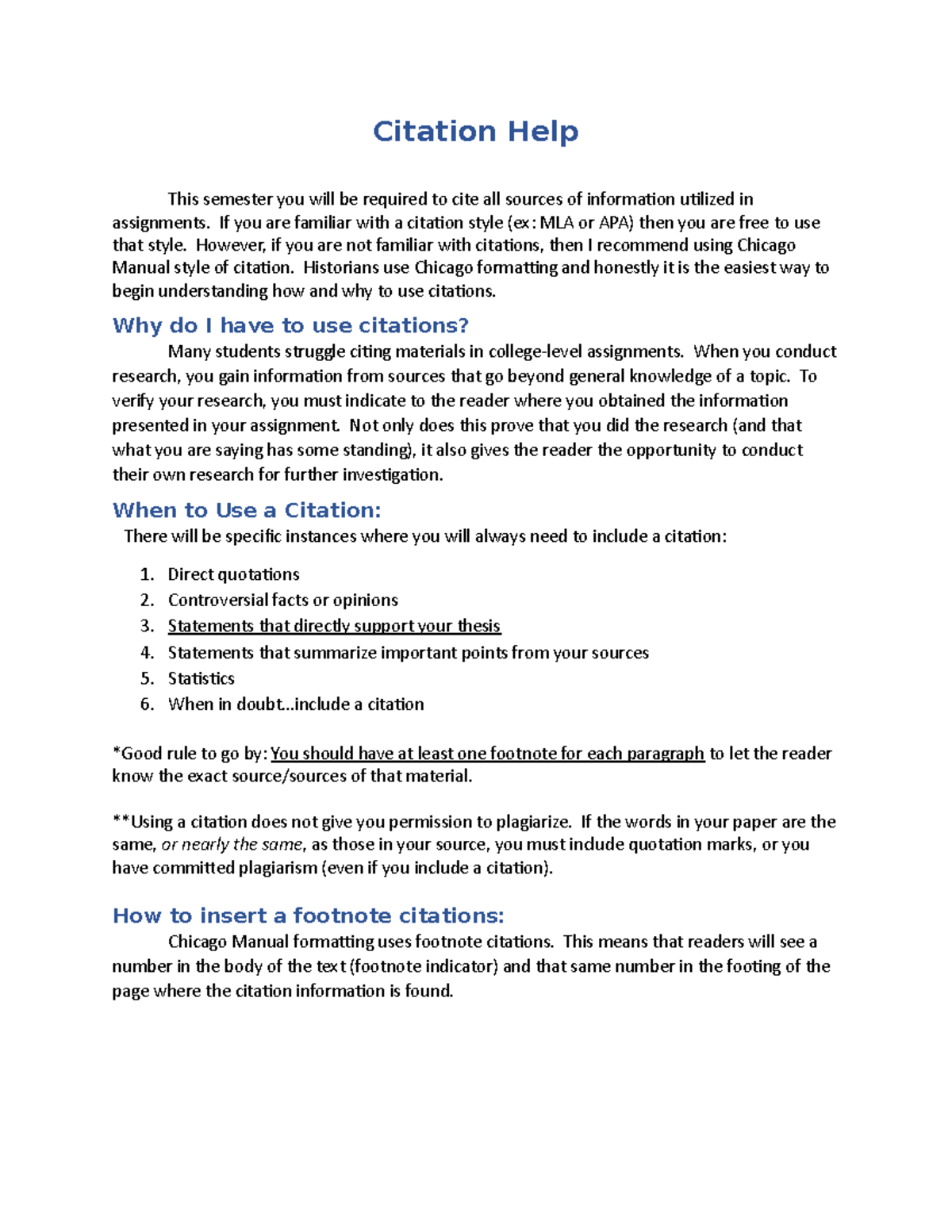 Citation Help with Essay and other more - Citation Help This semester ...