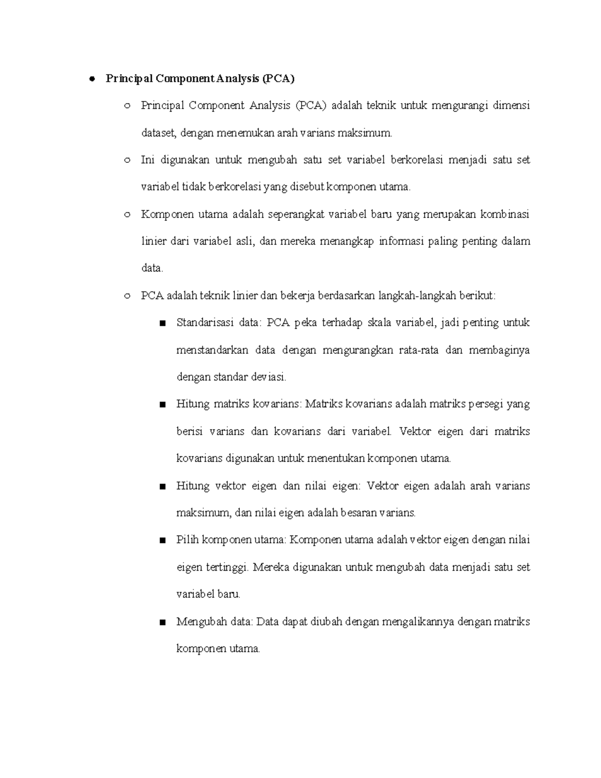 PCA Dan SVD Linear Algebra - Principal Component Analysis (PCA ...