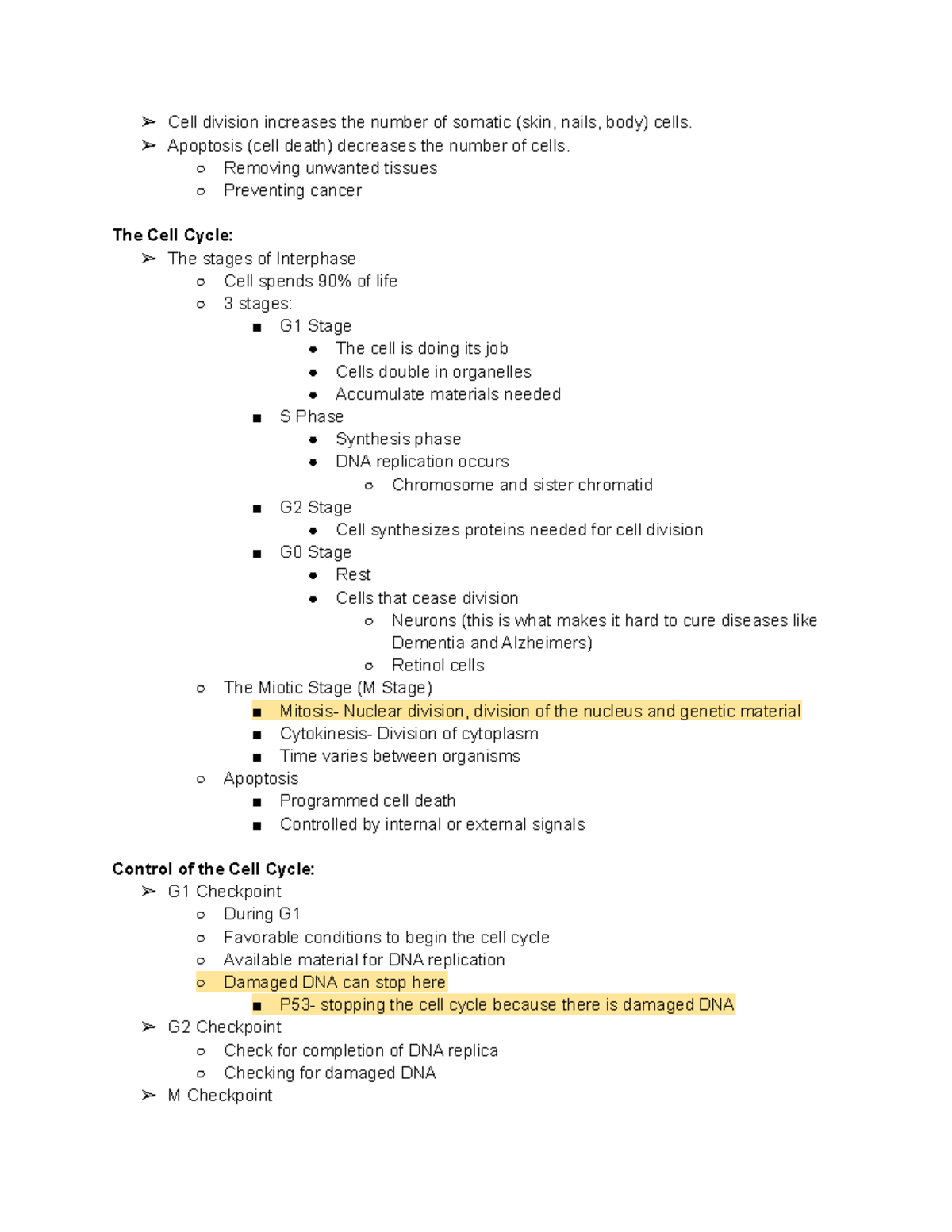 Into to Biology Chap. 5 Cell Division - Cell division increases the ...